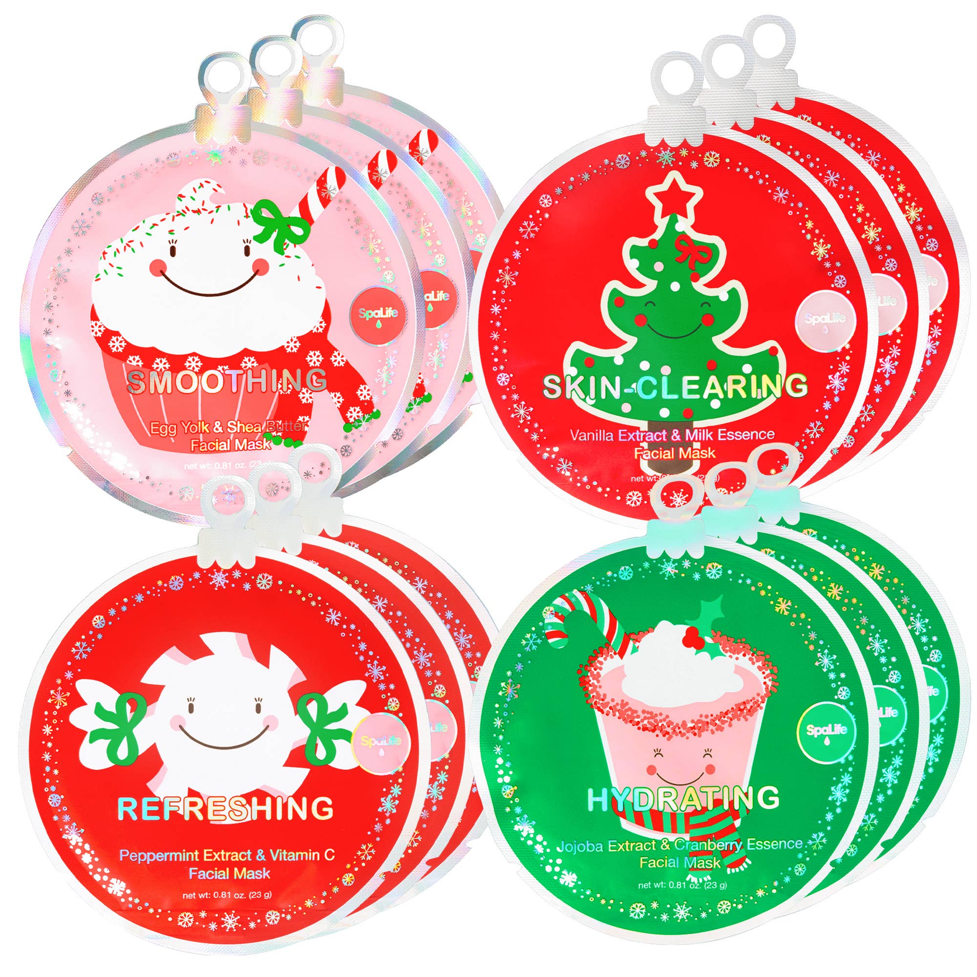 Christmas Holiday Stocking Stuffer Facial Masks 12 Pack – Prippie